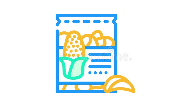 Cut Corn Color Icon Animation Stock Video - Video of popcorn, plant ...