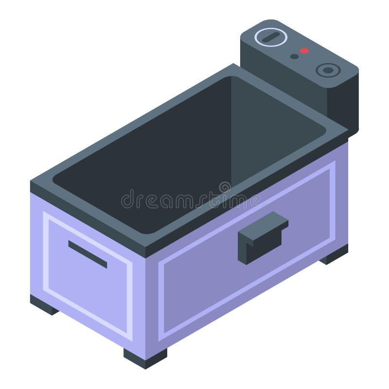 Chips Deep Fryer Icon, Isometric Style Stock Vector - Illustration of ...