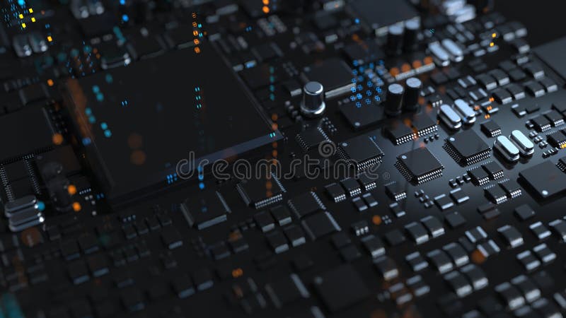 The Variety of Different Types of Chips and Electronic Components Stock ...