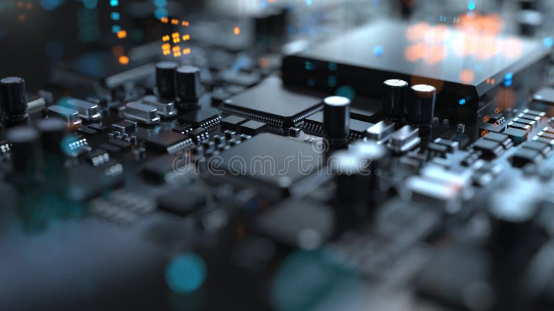 The Variety of Different Types of Chips and Electronic Components Stock ...
