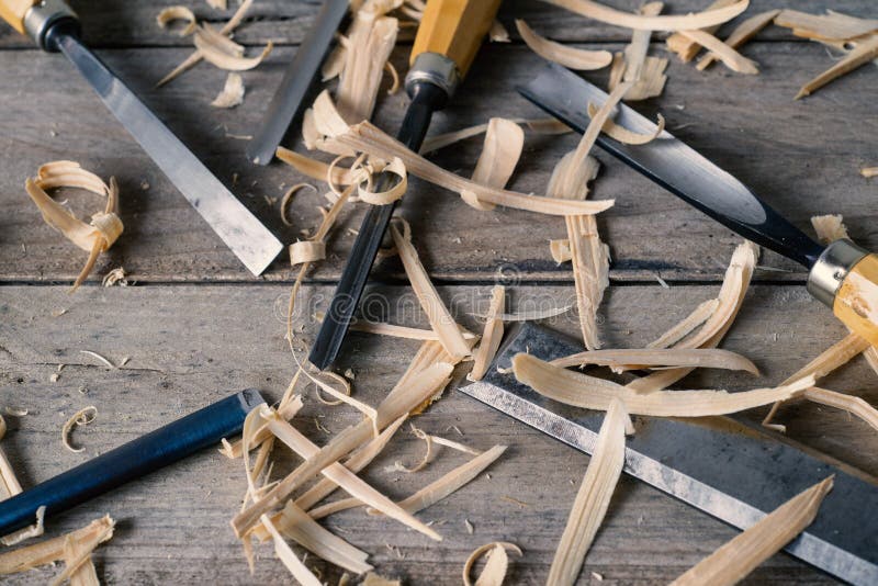 Chips, gouges and chisels stock photo. Image of handcraft - 140548000