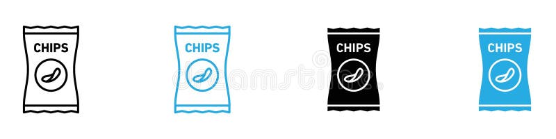 Crispy Chips Icon Ideal for Snack and Food-Related Designs Stock Vector ...