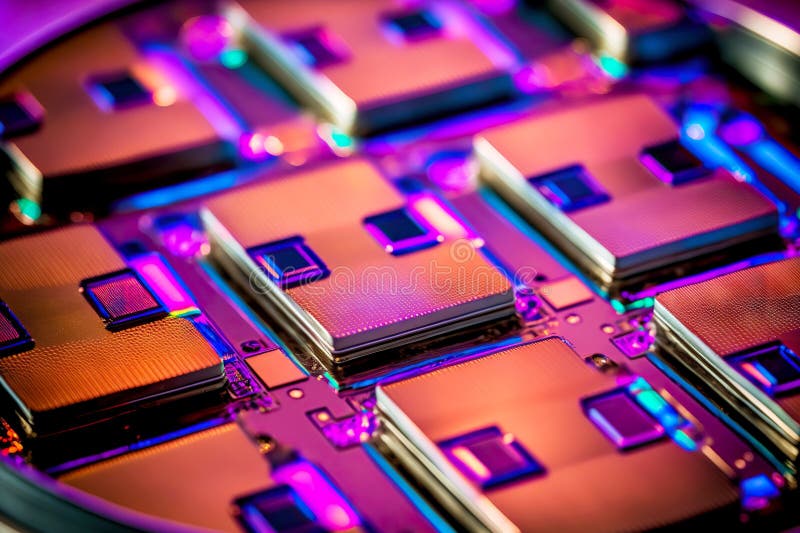 Chips Integrated into System Wafer Semiconductor Manufacturing Stock ...