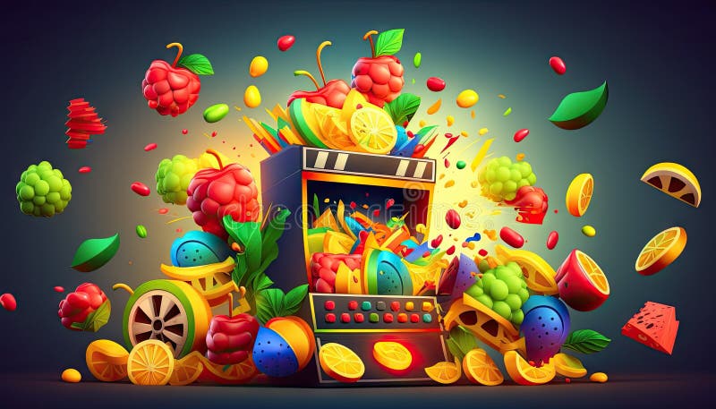 Chips Machine Cutting Fruits Stock Illustration - Illustration of ...