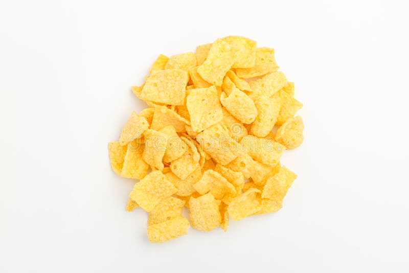 Chips Made of Corn on a White Background Stock Image - Image of ...