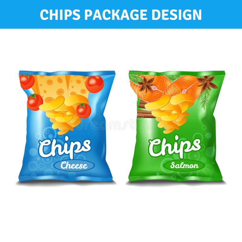 Chips Pack Design stock vector. Illustration of crisps - 57765753