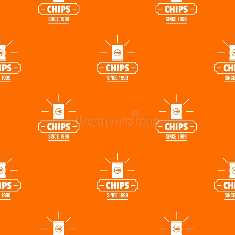 Chips Pattern Vector Orange Stock Vector - Illustration of crisp ...