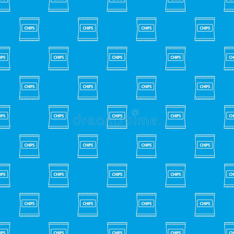 Chips Pattern Vector Seamless Blue Stock Vector - Illustration of ...