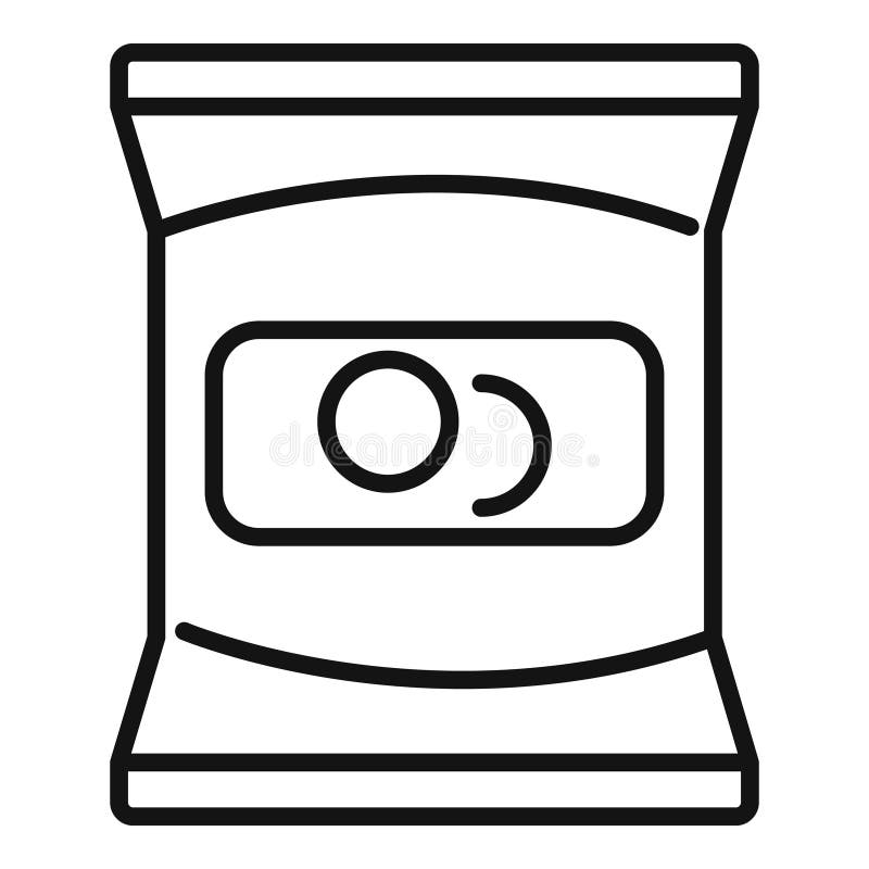 Chips Product Pack Icon Outline Vector. Vending Machine Food Stock ...