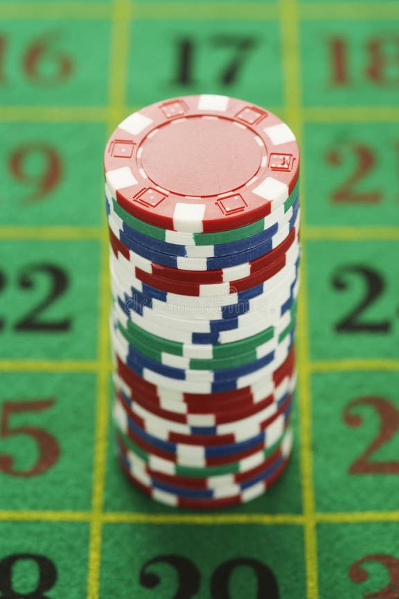 Chips on Roulette Table stock photo. Image of stack, number - 29656792