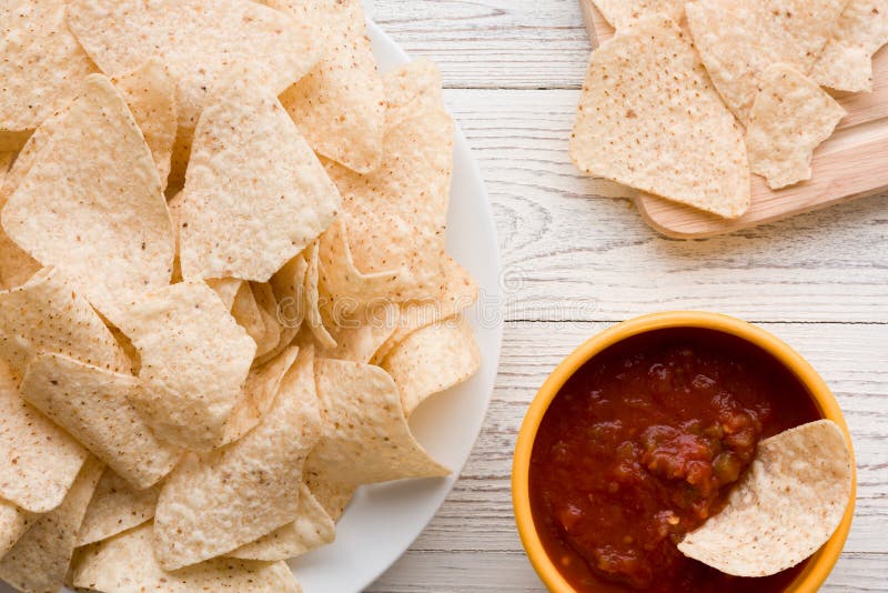 Chips and Salsa stock image. Image of appetizer, pepper - 67192239