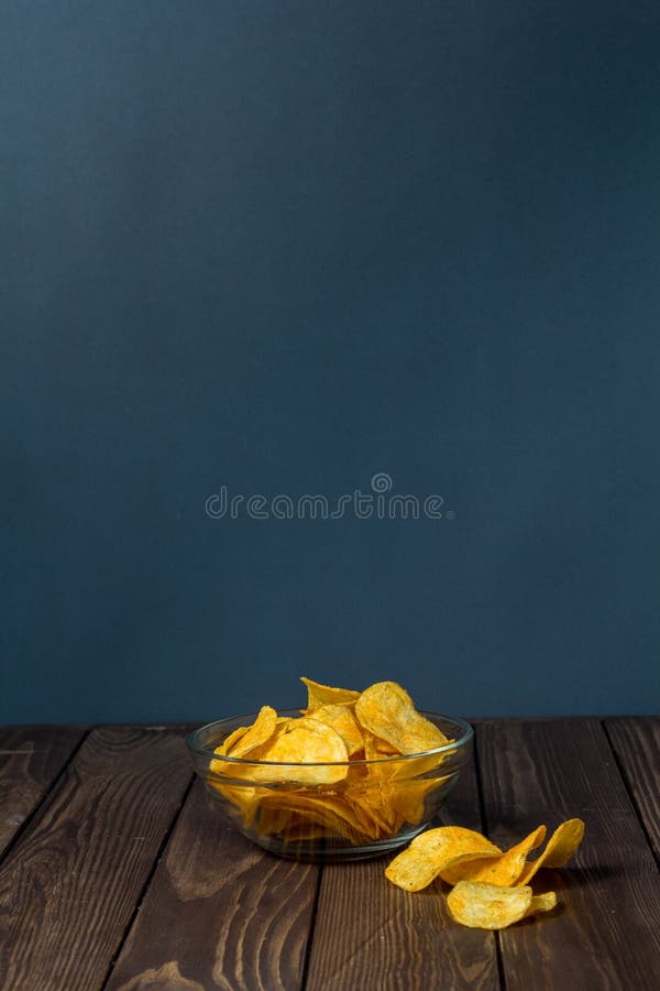 Chips in a Transparent Plate. Tasting Chips Stock Image - Image of ...