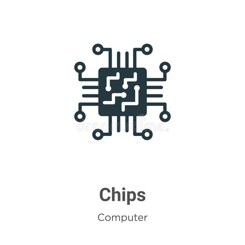 Game Chips Vector Icon on White Background. Flat Vector Game Chips Icon ...