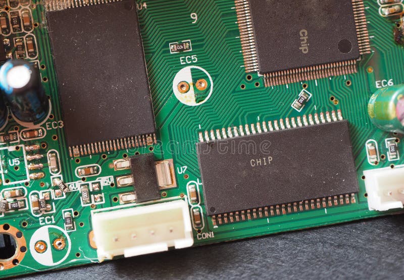 Chips with the Word Chip on Them Stock Image - Image of background ...