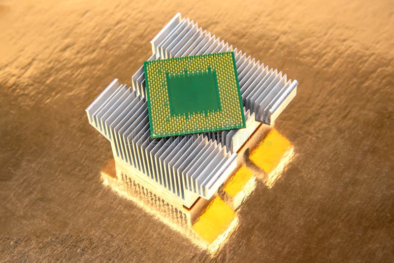 Chipset and Heatsink for Computer. Electronic Component of Computer ...