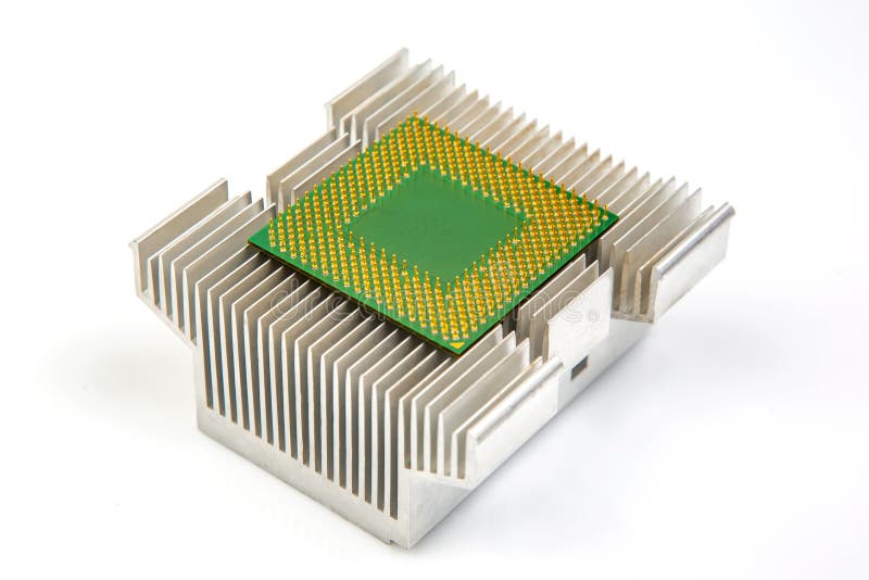 Chipset and Heatsink for Computer. Electronic Component of Computer ...