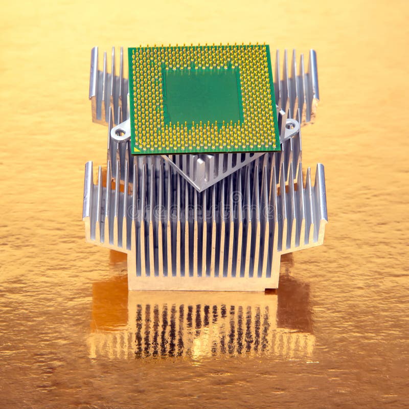 Chipset and Heatsink for Computer. Electronic Component of Computer ...