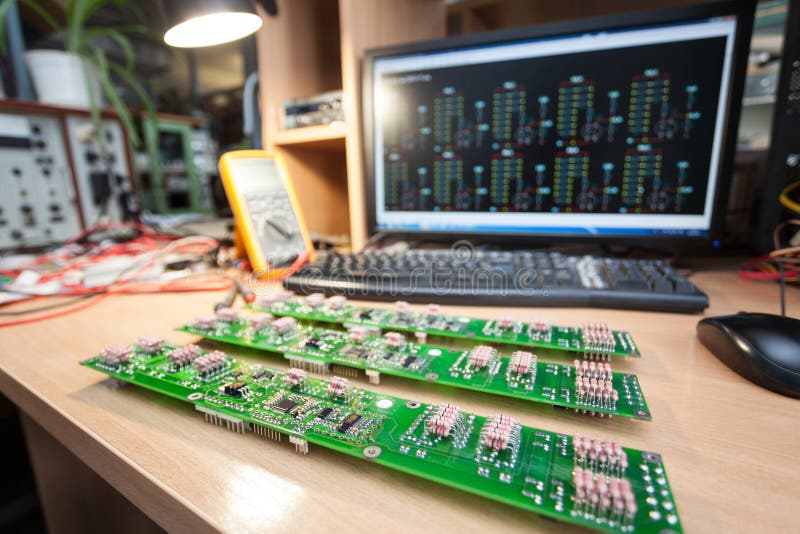 Chipset on Table with Computer Stock Image - Image of chip, microchip ...