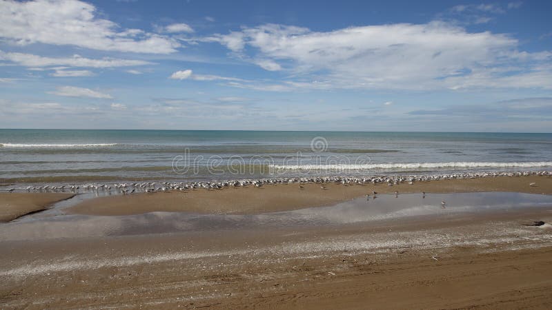 Chiri-hama Beach in Isikawa Prefecture,Japan Stock Image - Image of ...