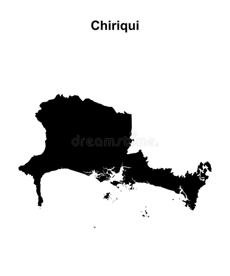 Chiriqui outline map stock vector. Illustration of province - 360615060