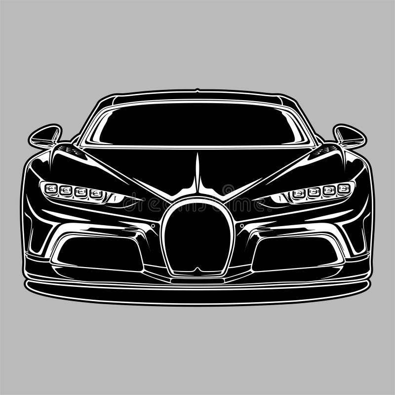 Chiron Super Sport stock vector. Illustration of muscle - 277337558