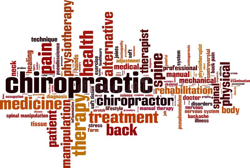 Chiropractic word cloud stock vector. Illustration of disorders - 261455678