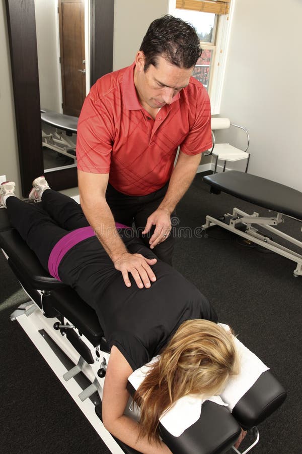 Chiropractic Adjustment VII Stock Image - Image of chiropractor ...