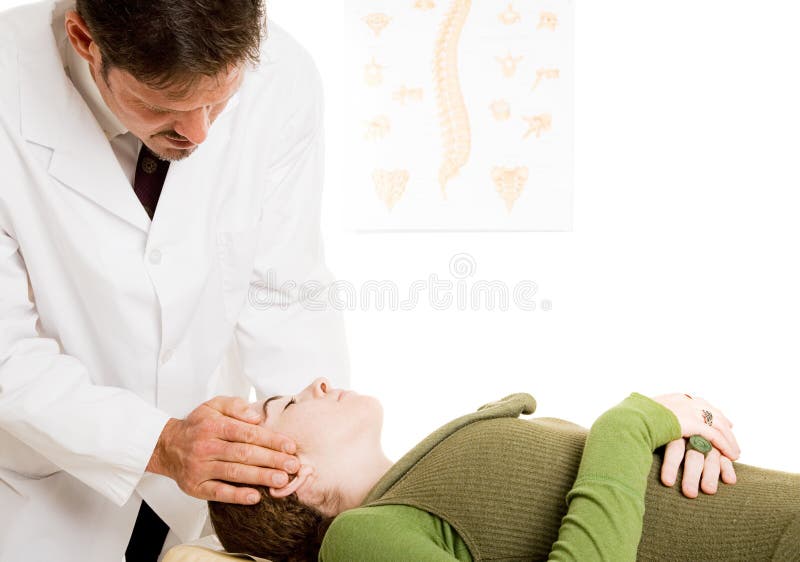 Chiropractor - Gentle Neck Adjustment Stock Photo - Image of care, cure ...