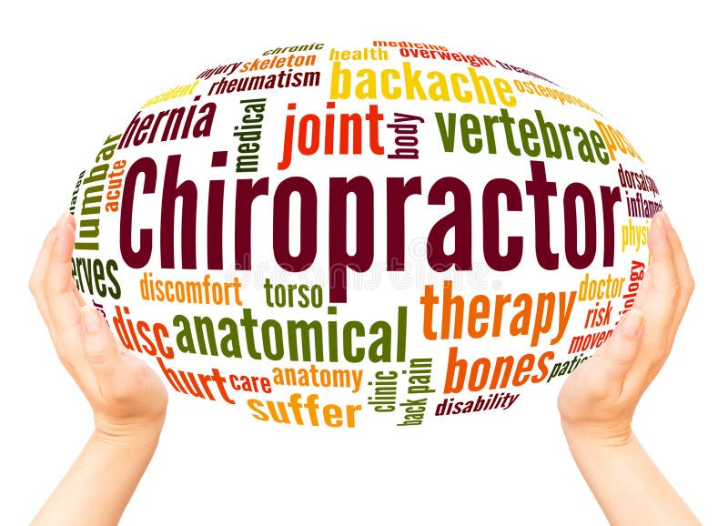 Chiropractor Word Cloud Hand Sphere Concept Stock Illustration ...