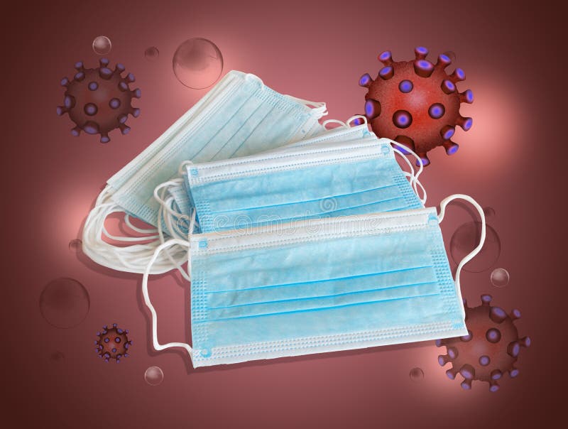 Chirurgical Mask for Covid-19 Stock Illustration - Illustration of ...