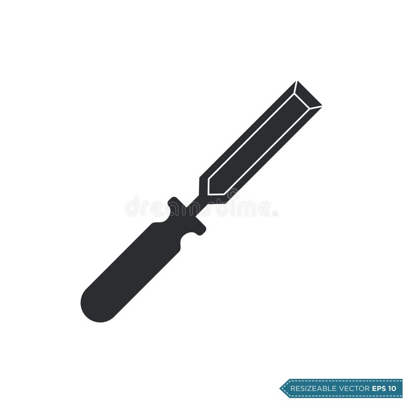 Black Color Chisel Carpentry Icon Vector Template Illustration Design ...