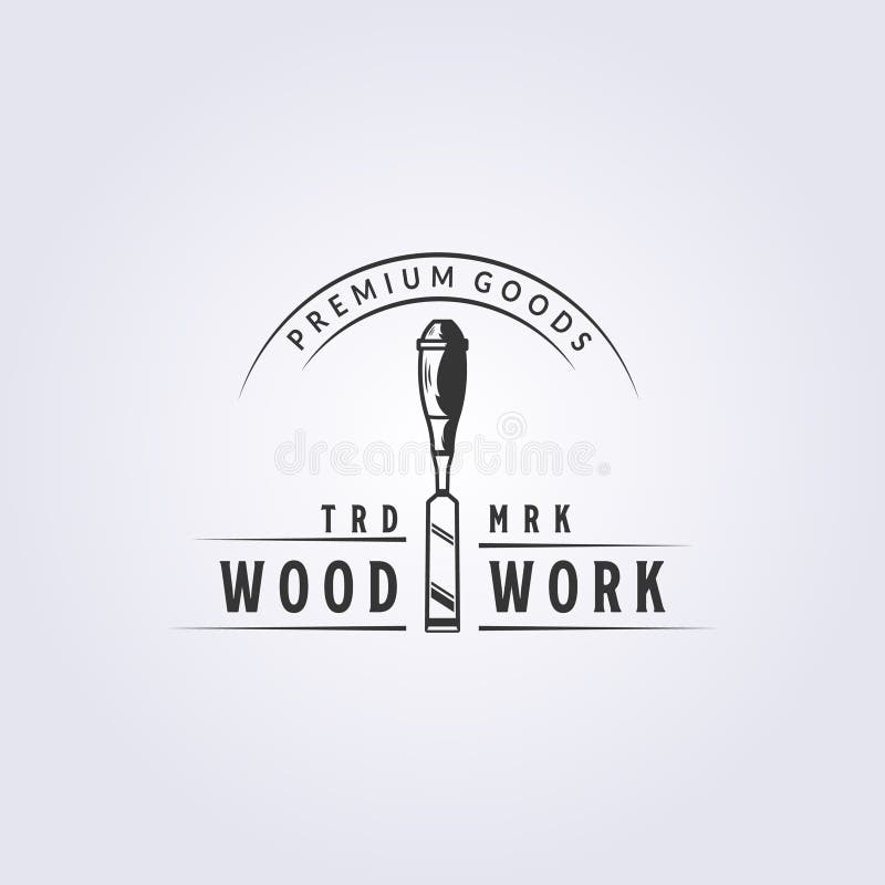 Chisel and Carpentry Symbol Retro Style Logo Vector Illustration Design ...