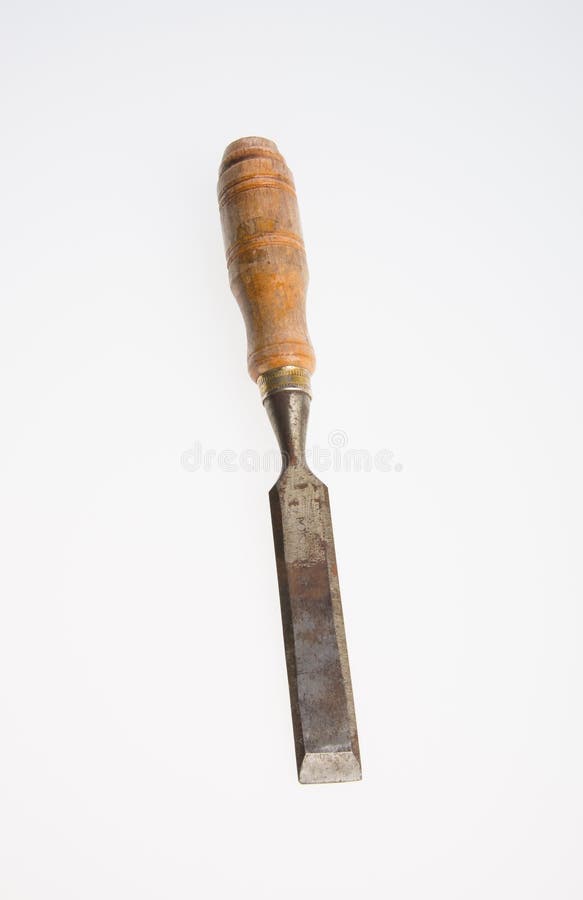 Chisel or Chisel and Shavings on a Background. Stock Image - Image of ...