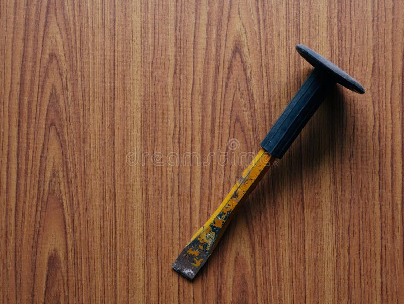 Chisel, a Device for Drilling Small Masonry, Made of Steel, Rubber Head ...