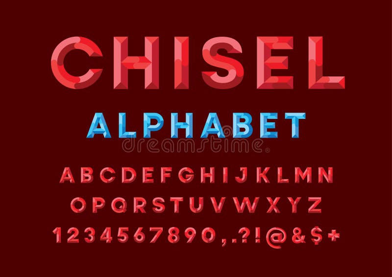 Chisel font stock vector. Illustration of typeset, alphabet - 142054655