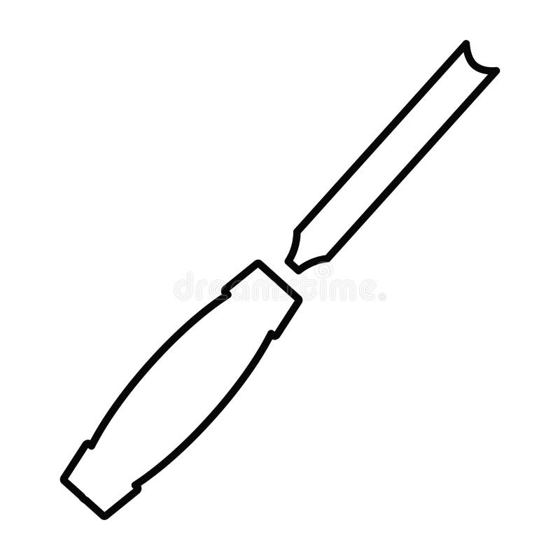 Chisel Icon. Carpenter`s or Joiner`s Manual Cutting Tool for Wood Work ...