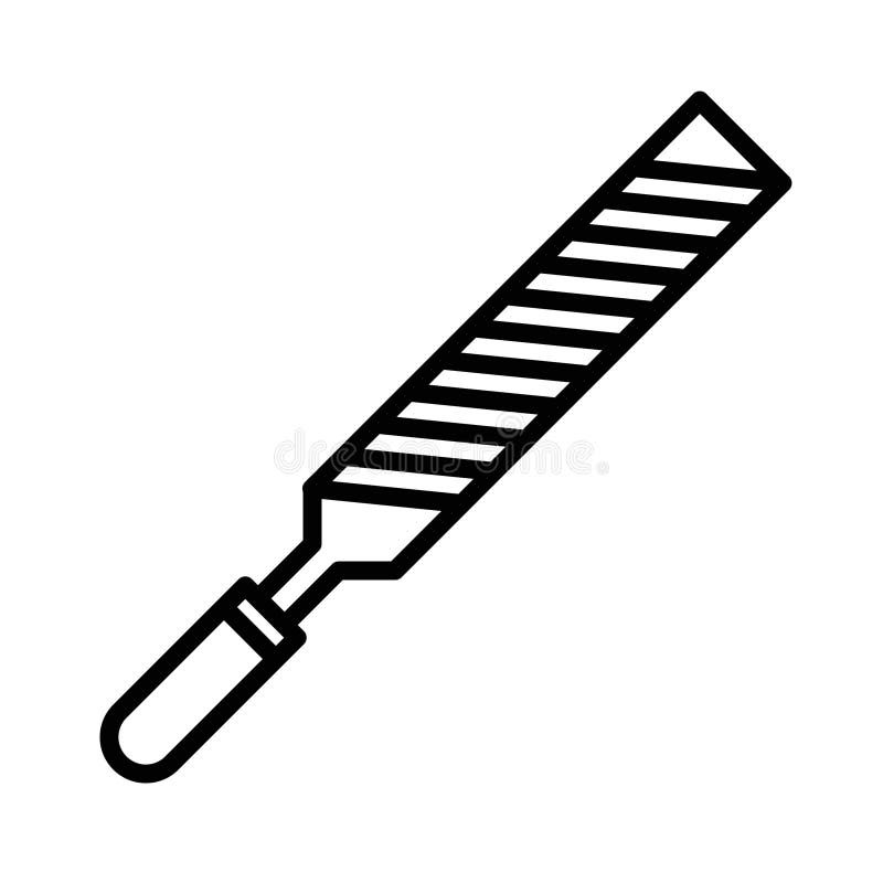 Chisel Icon Linear Logo Mark in Black and White Stock Vector ...