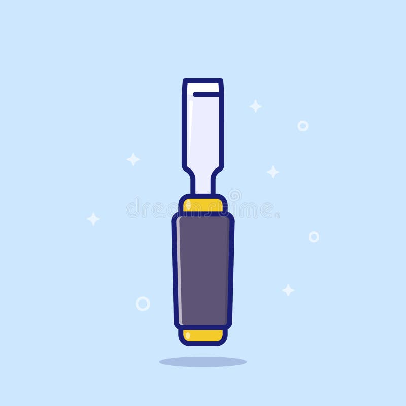 Chisel Icon, Vector Art with Outline Stock Vector - Illustration of ...