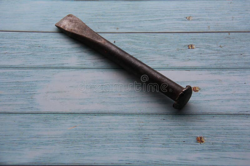 Chisel , Isolated, on a Wooden Table, Top View, Stock Photo - Image of ...
