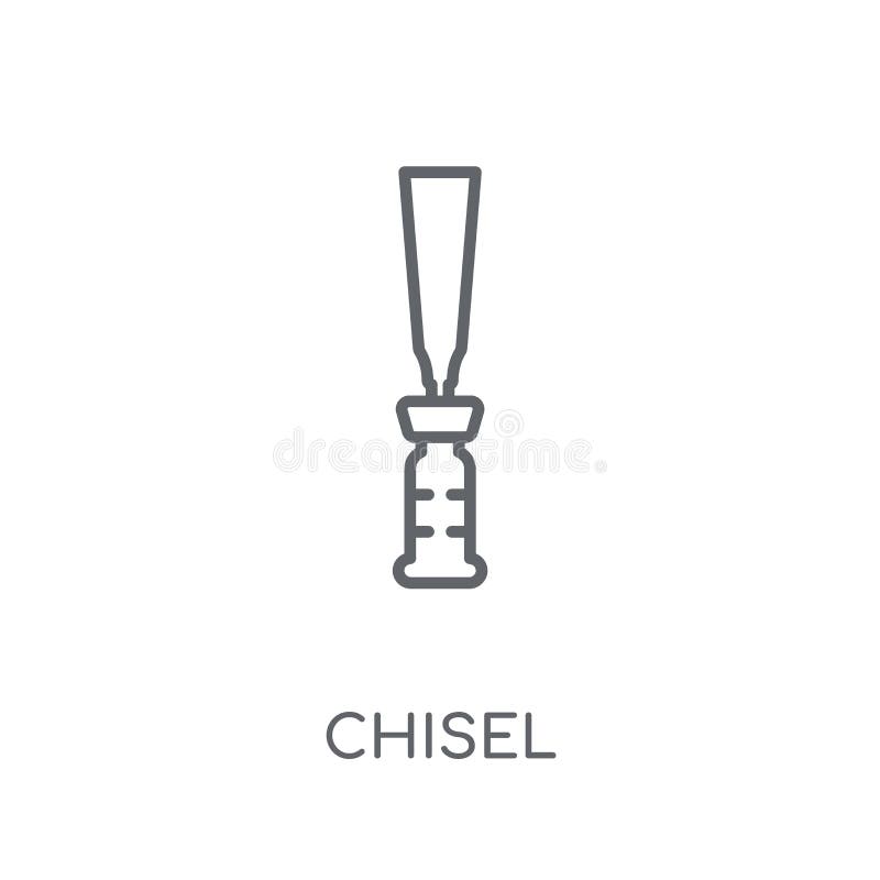 Chisel Linear Icon. Modern Outline Chisel Logo Concept on White Stock ...
