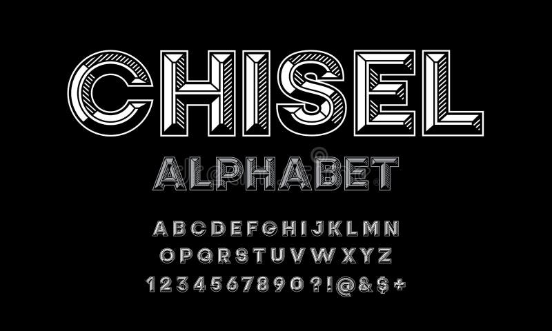 Chisel font stock vector. Illustration of font, lettering - 142054839