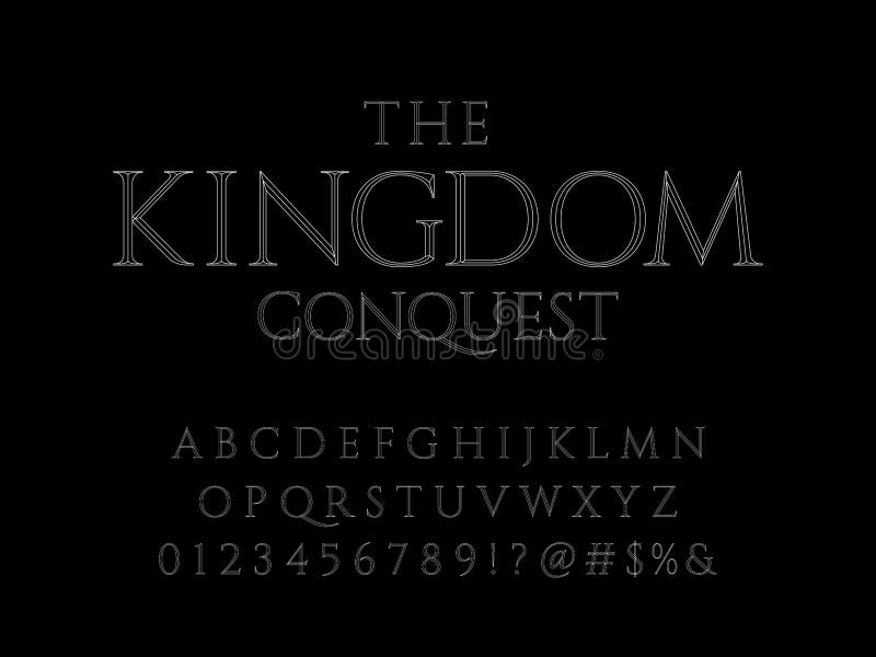 Engraved font stock vector. Illustration of typeface - 143413782