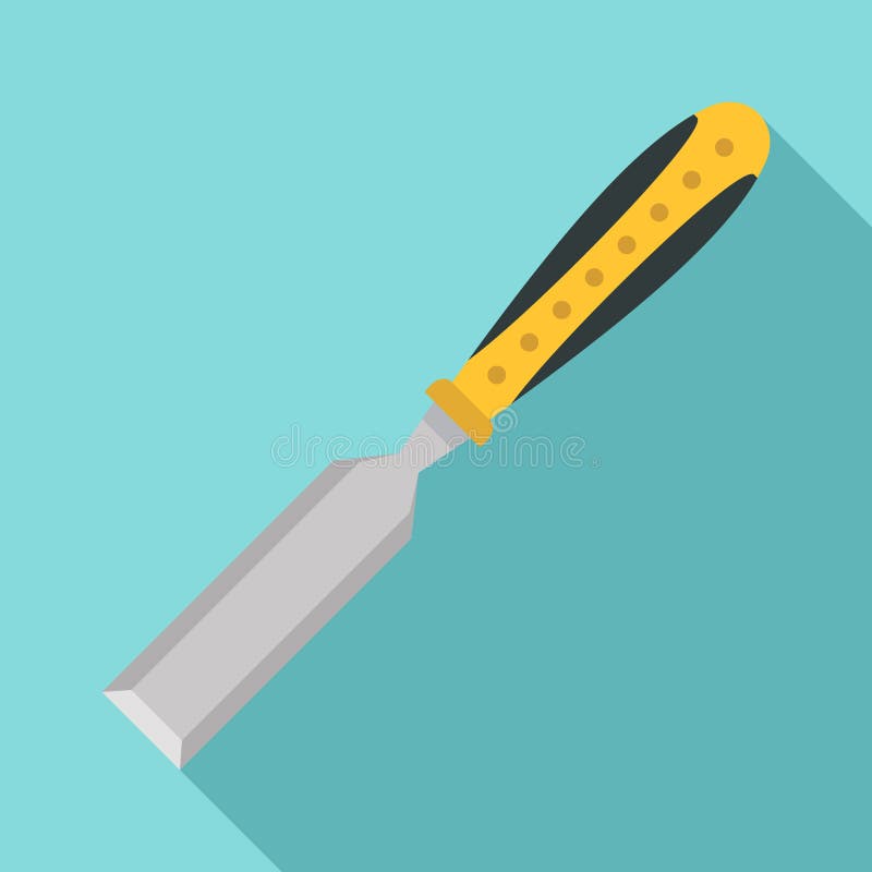 Chisel Tool Icon, Flat Style Stock Vector - Illustration of craft, hand ...