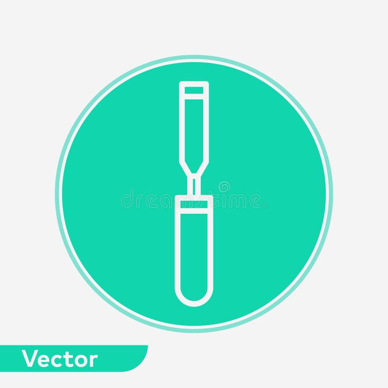 Chisel Vector Icon Sign Symbol Stock Vector - Illustration of carving ...