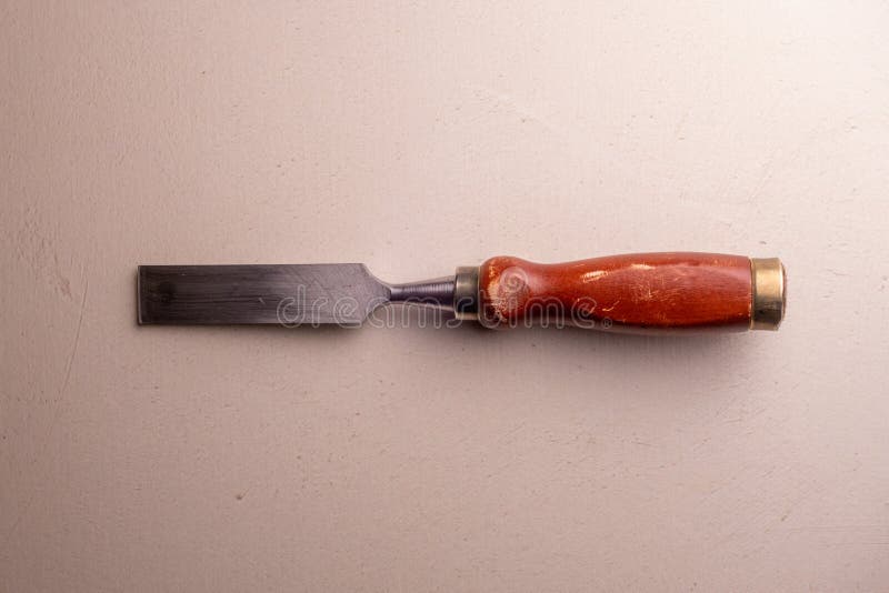 Chisel with Wooden Handle. Joiner S Hand Tool. Stock Photo - Image of ...