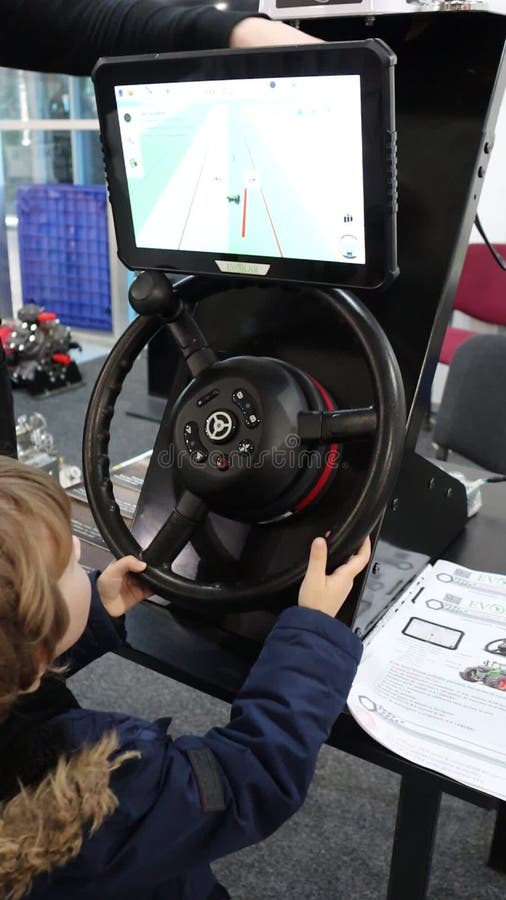 23.03.2025 Chisinau a Child is Learning the Essential Skills of Driving ...