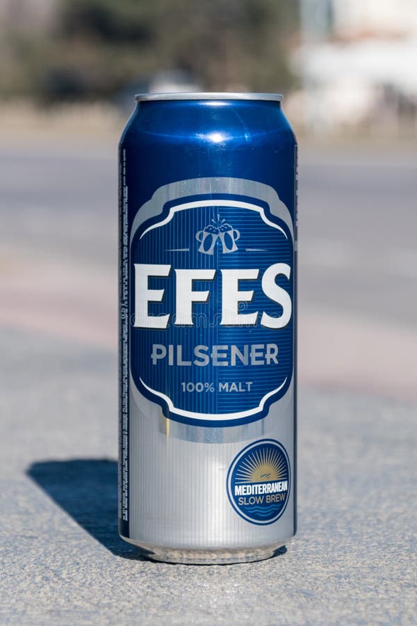 Can of Efes beer editorial stock photo. Image of booze - 277373943