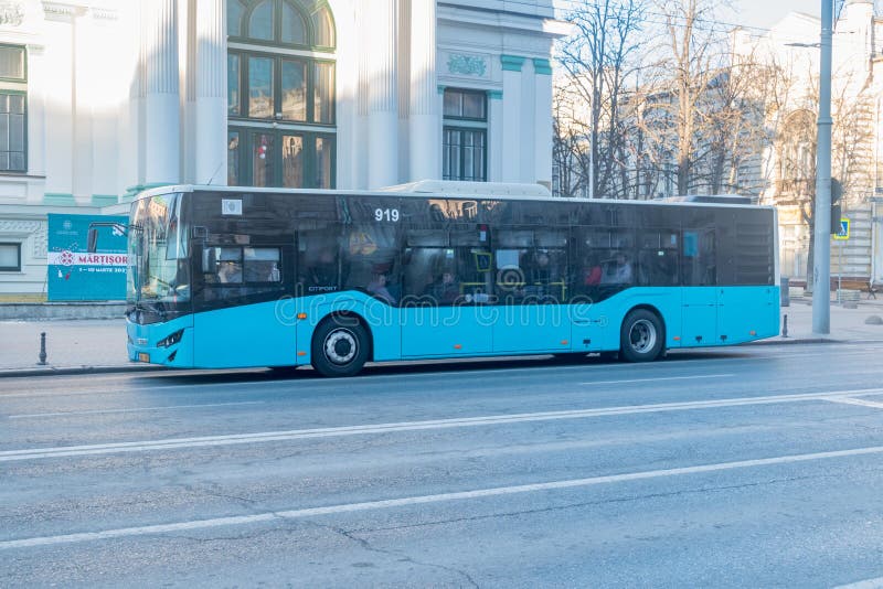 City bus in Chisinau editorial image. Image of europe - 277373875