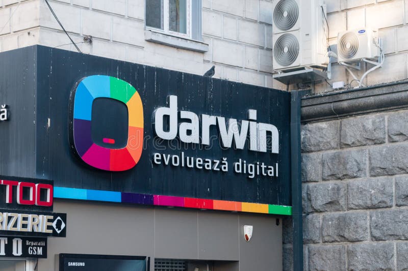 Logo of Darwin store editorial photo. Image of shop - 277373871