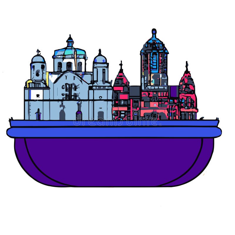 Chisinau, Moldova Skyline Illustration Stock Vector - Illustration of ...